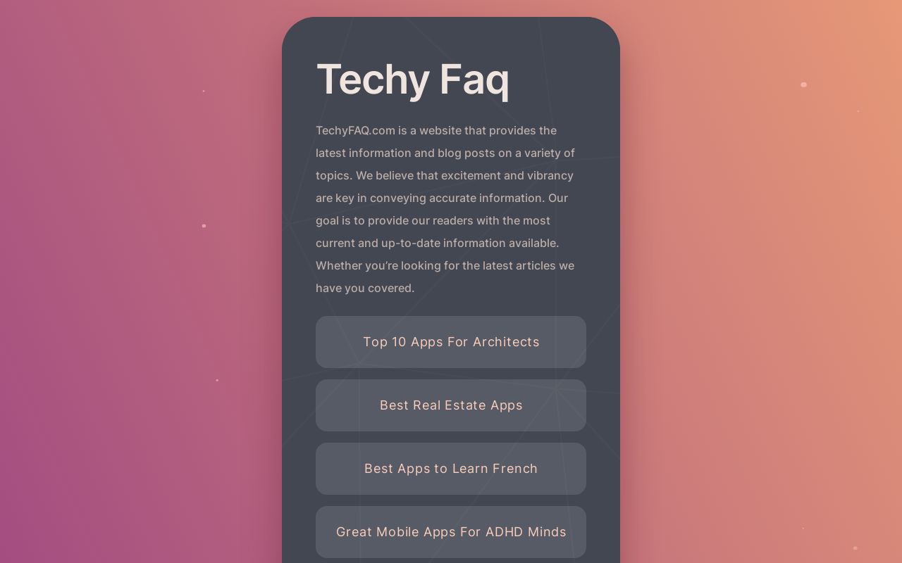 Techy Faq